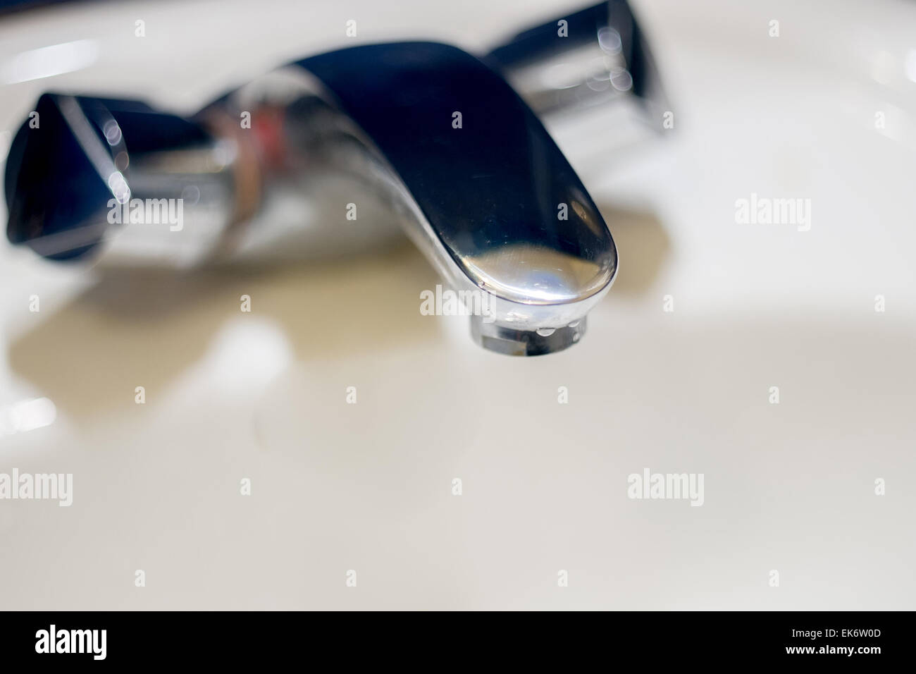 Water tap from above view Stock Photo - Alamy