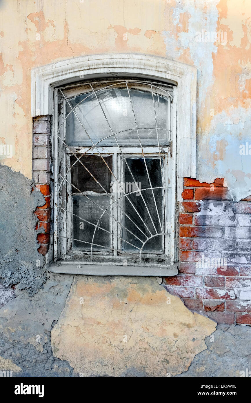 Old window in brick wall Stock Photo - Alamy