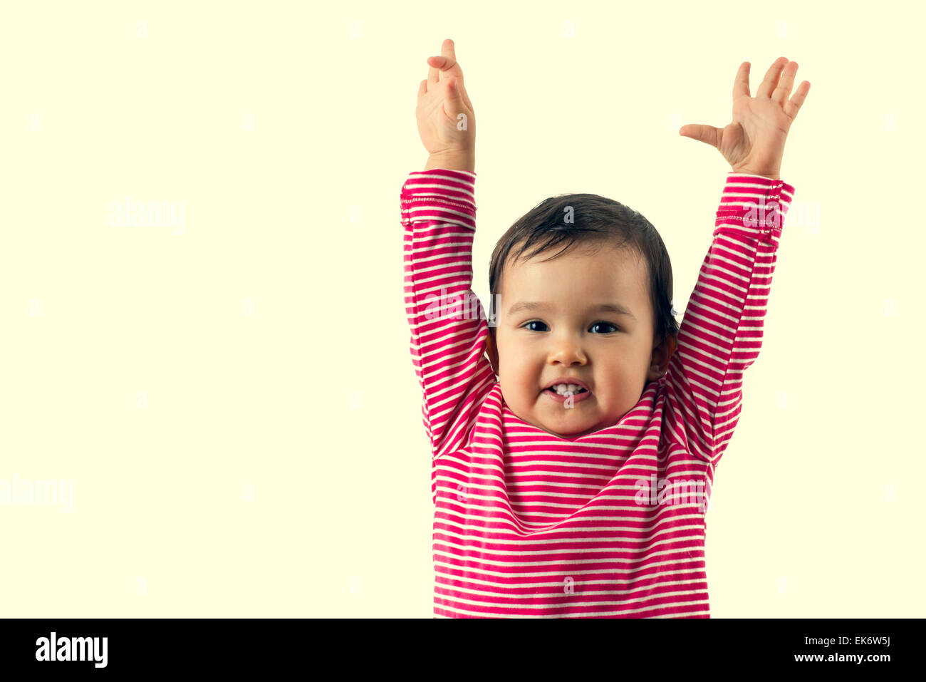Child hands up arms hi-res stock photography and images - Alamy