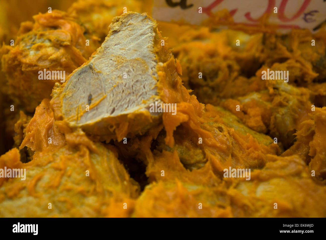 andalusian marinated loin meat with red lard Stock Photo - Alamy
