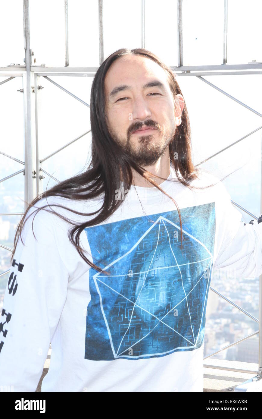 Grammy-nominated producer and DJ Steve Aoki at the Empire State ...