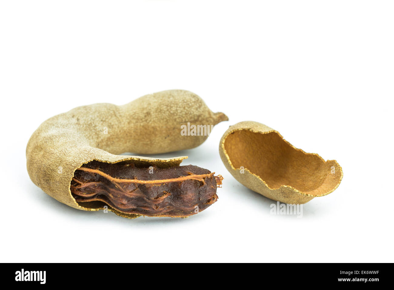 Close up tamarind isolated on white background Stock Photo - Alamy