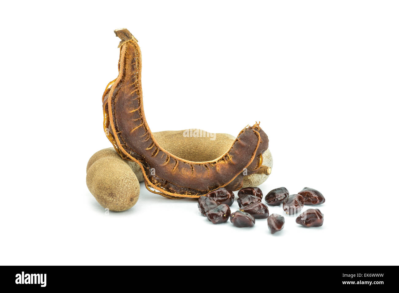 Close up tamarind isolated on white background Stock Photo - Alamy