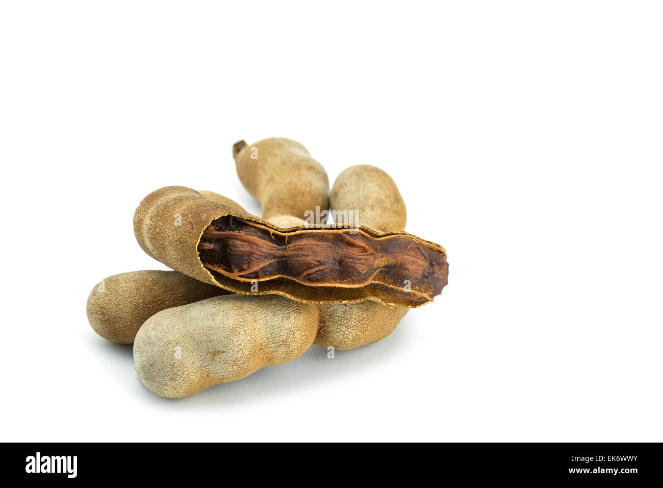 Close up tamarind isolated on white background Stock Photo - Alamy
