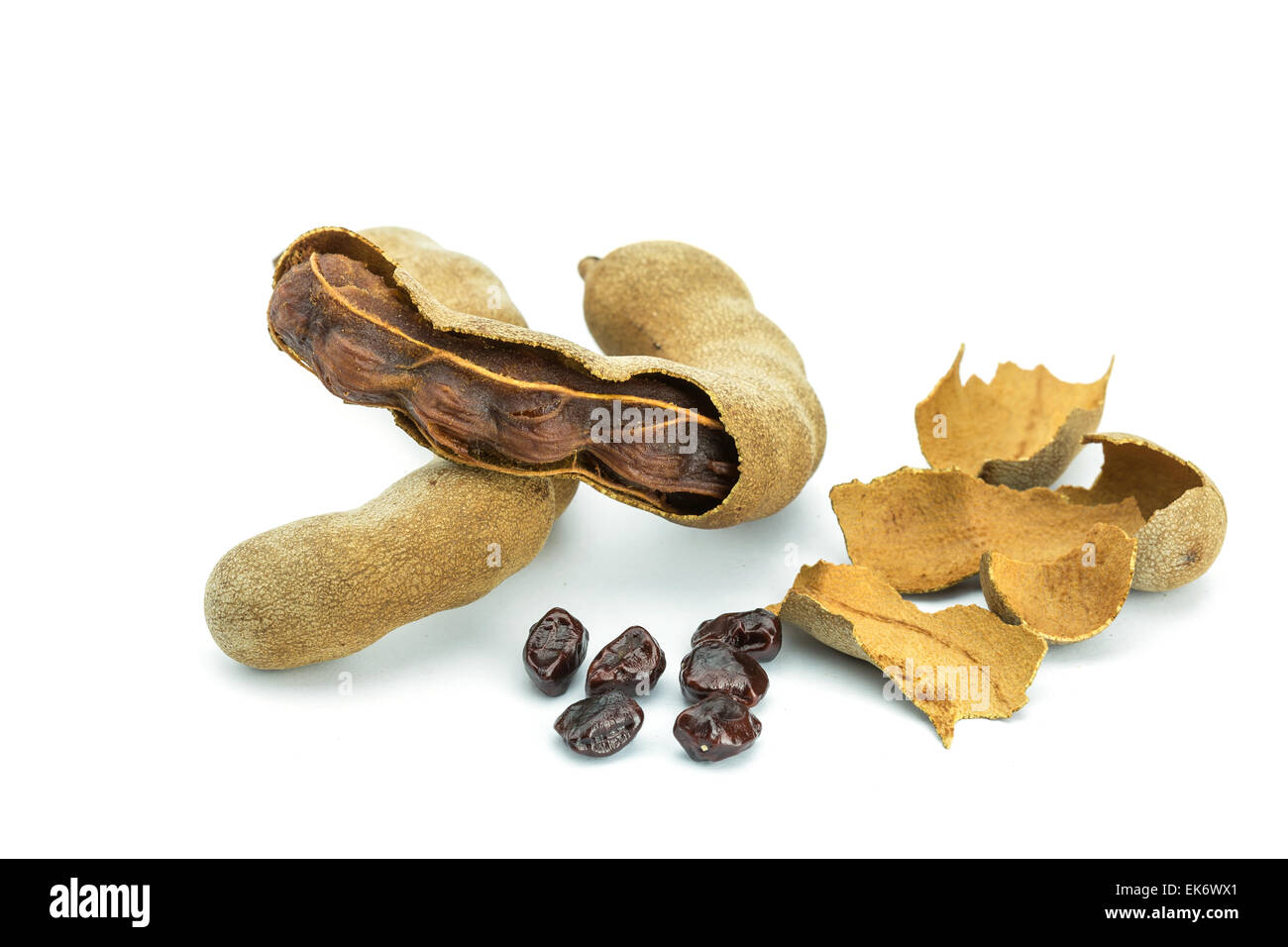Close up tamarind isolated on white background Stock Photo - Alamy