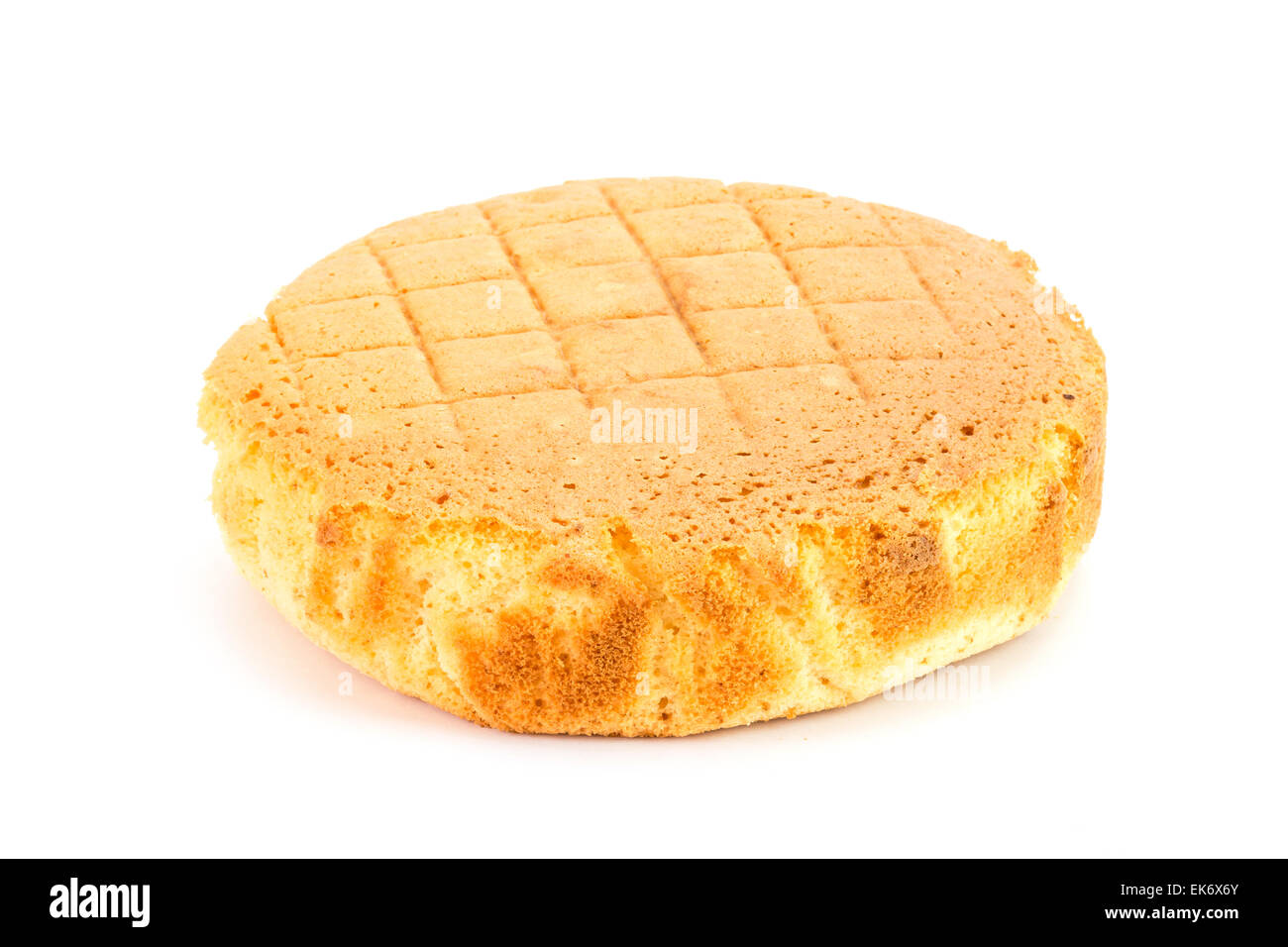 Round butter cake isolated on white background Stock Photo - Alamy