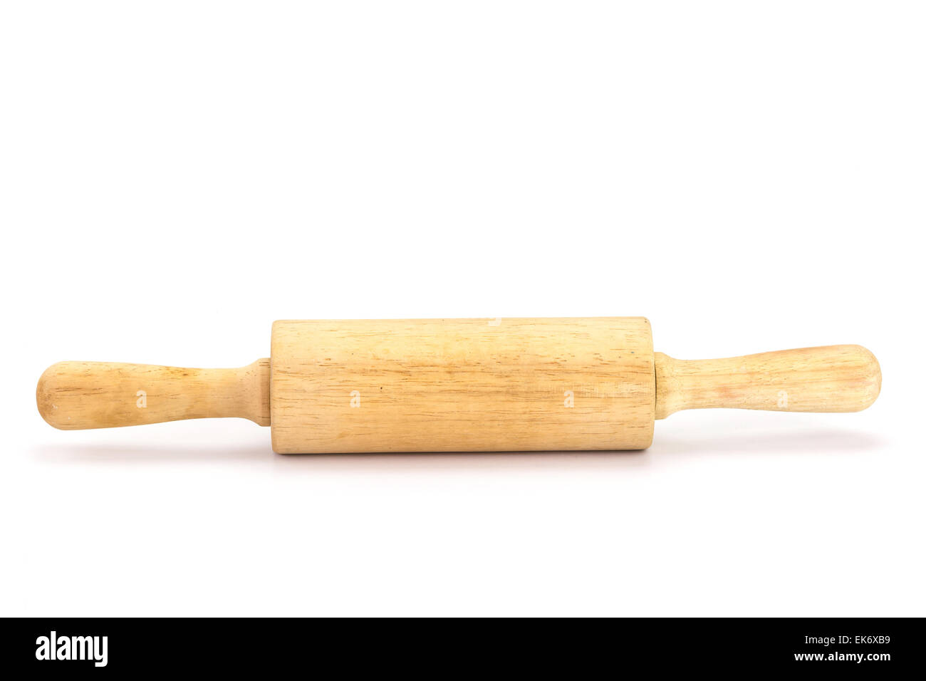 Wooden rolling pin isolated on white background Stock Photo - Alamy