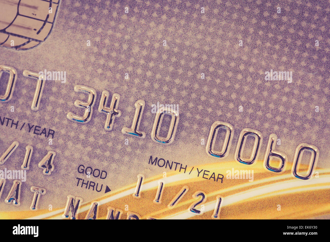 Close up credit card, with retro filter effect Stock Photo - Alamy