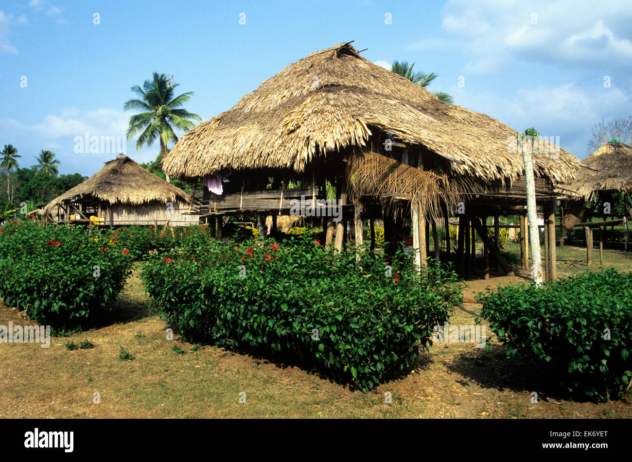 Choco Indian village of La Chunga in the Darien region of Panama Stock ...