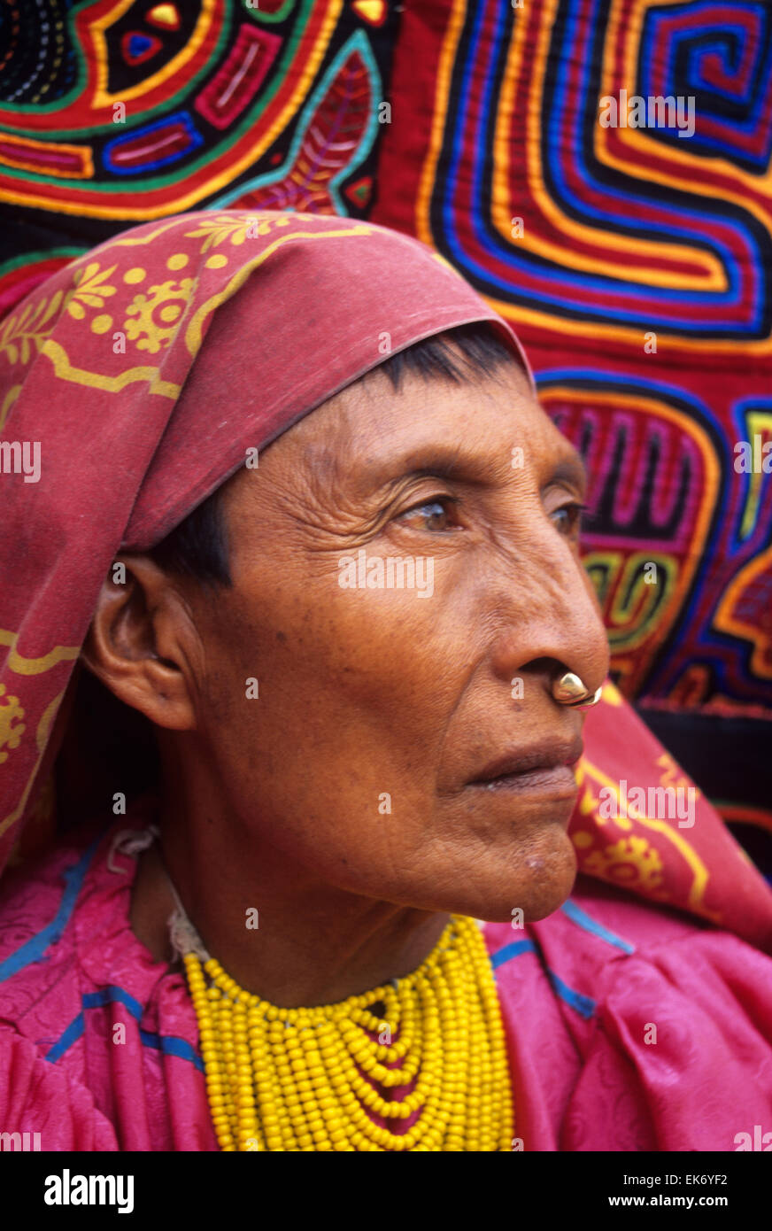 Quite colorful themsleves, Panama's Kuna Indian women are noted for ...
