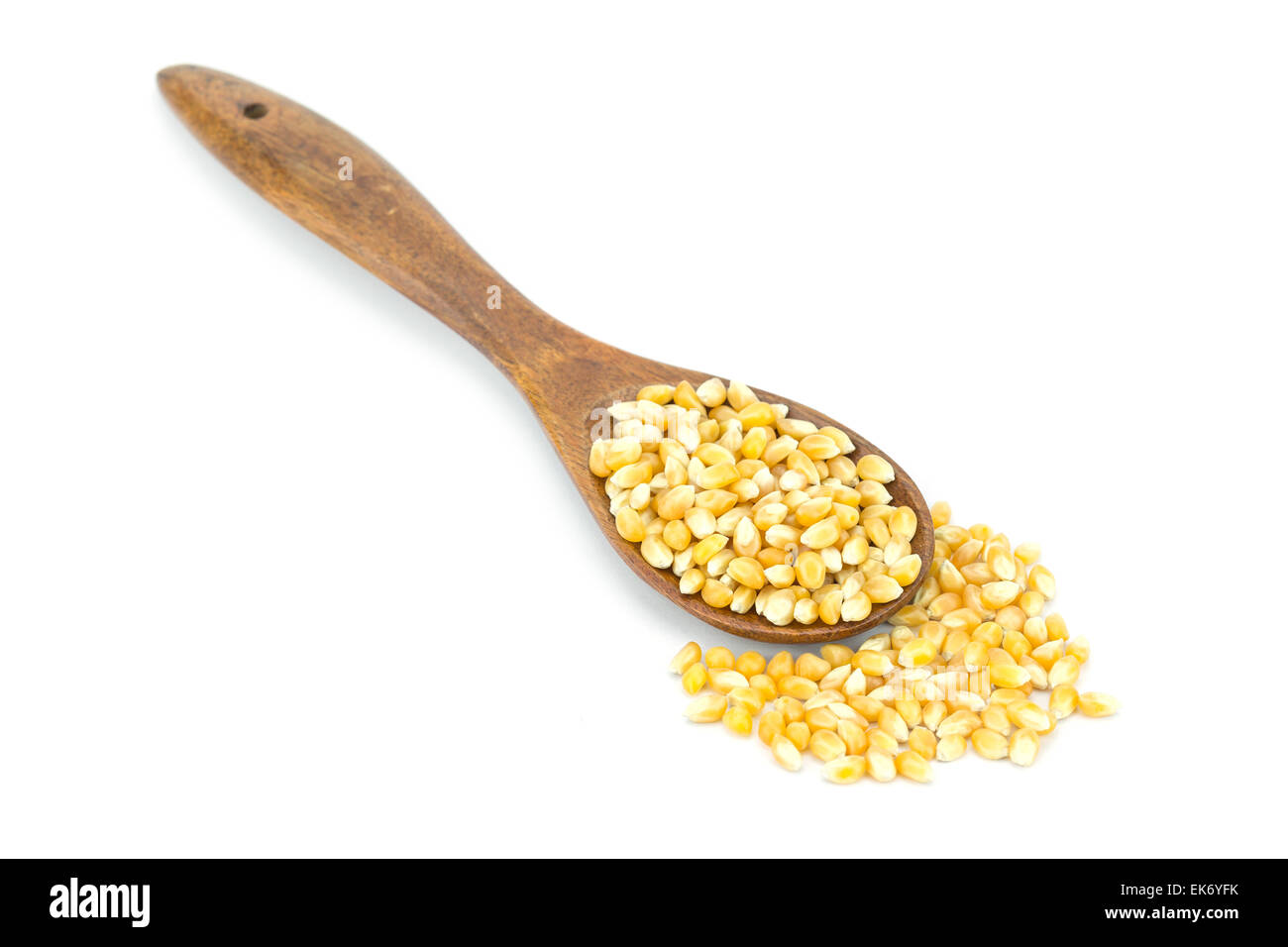 Close up yellow grain corn isolated on white background Stock Photo - Alamy