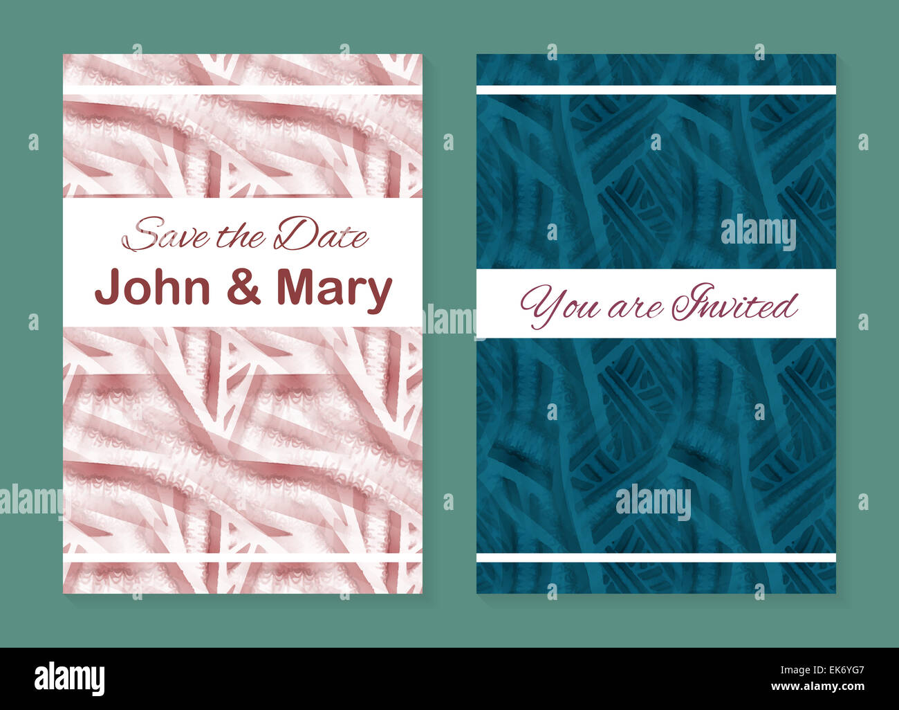 Set of two stylish templates Stock Photo - Alamy