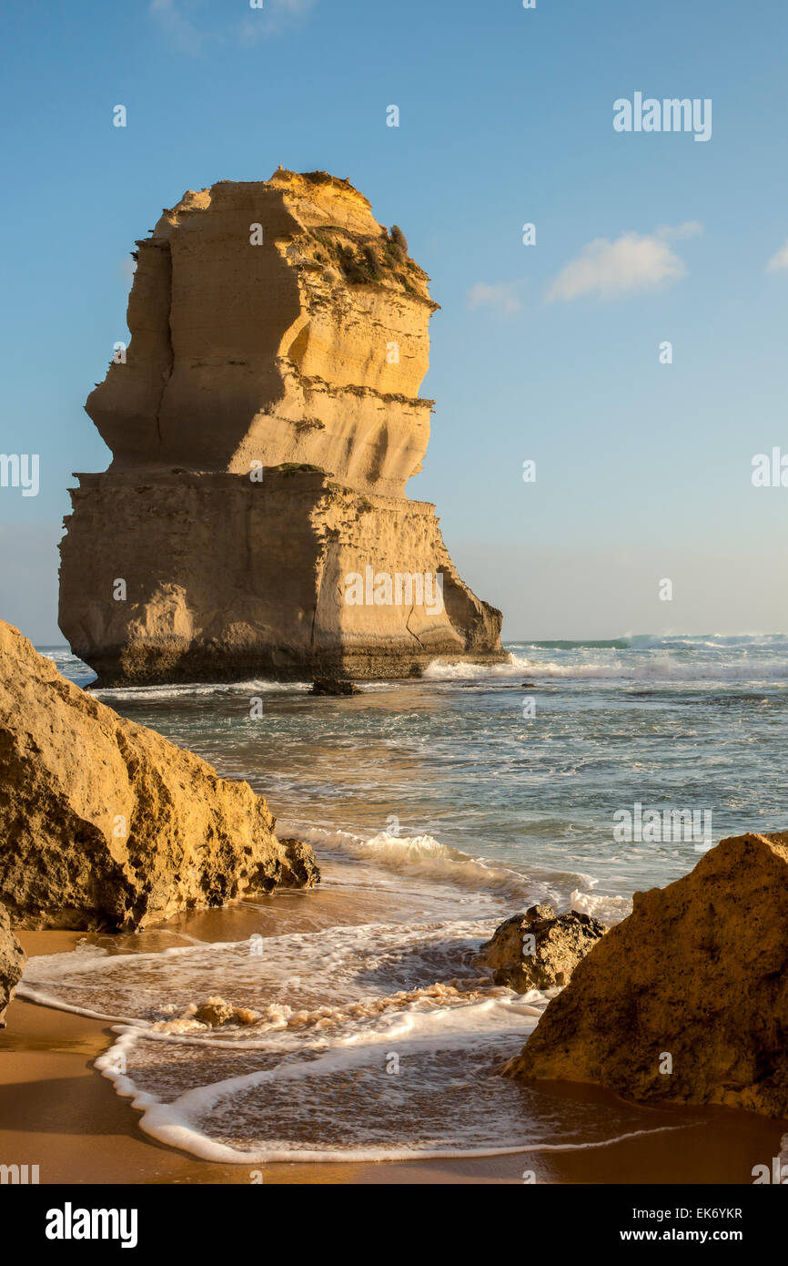 Australia's iconic Twelve Apostles, from the beach at sunset on the ...
