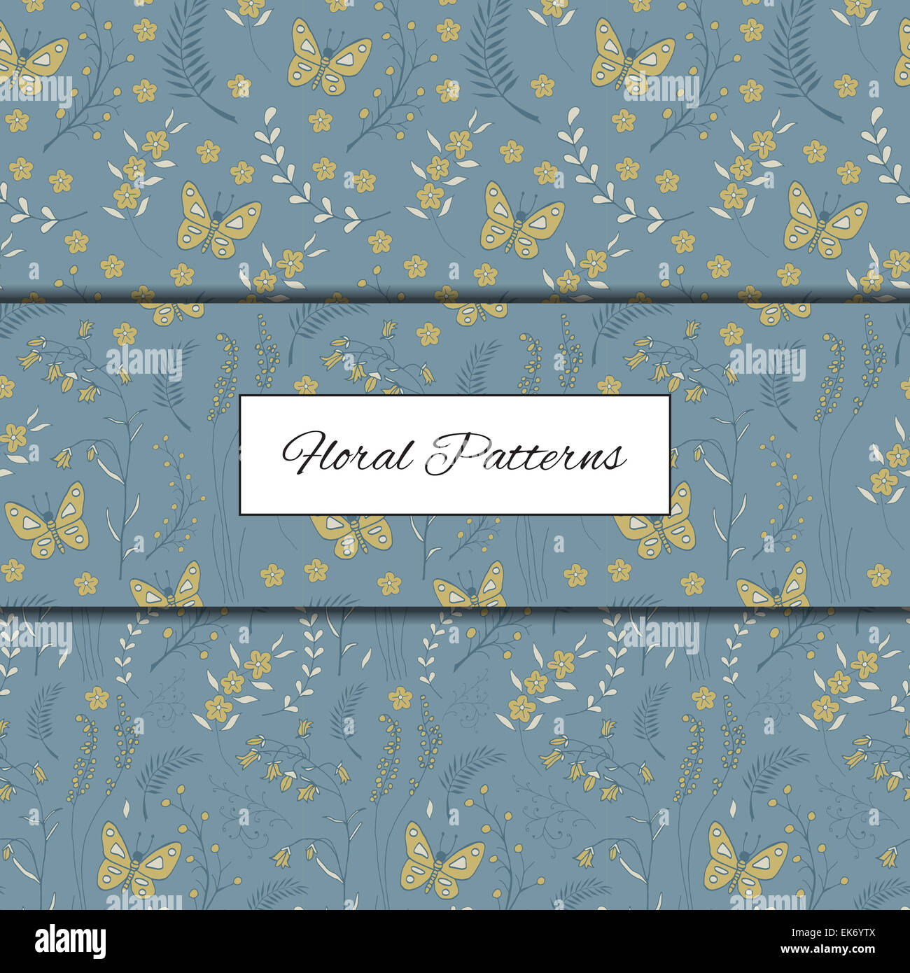 Set of seamless patterns Stock Photo - Alamy