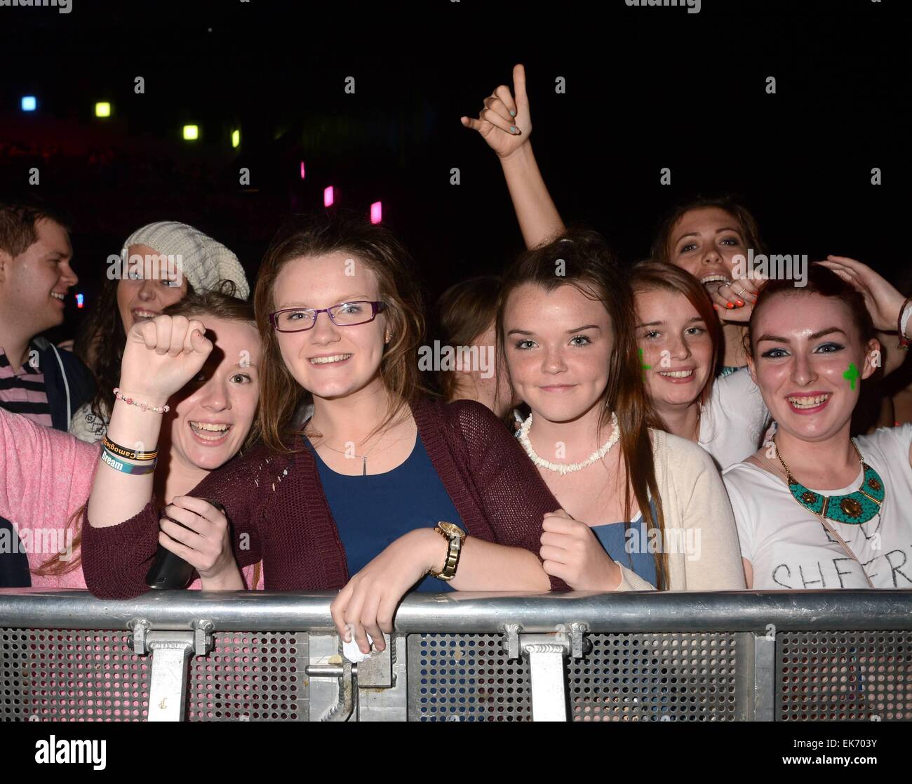 Ed Sheeran performs at 3Arena in Dublin wearing an Irish football ...