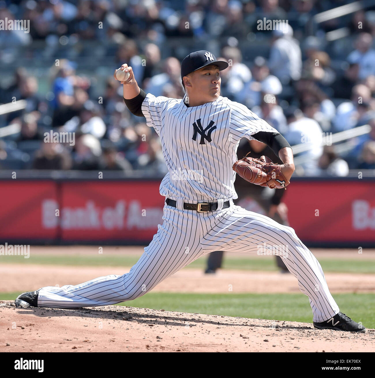 Bronx, NY, USA. 6th Apr, 2015. Masahiro Tanaka (Yankees) MLB : Masahiro Tanaka of the New York ...