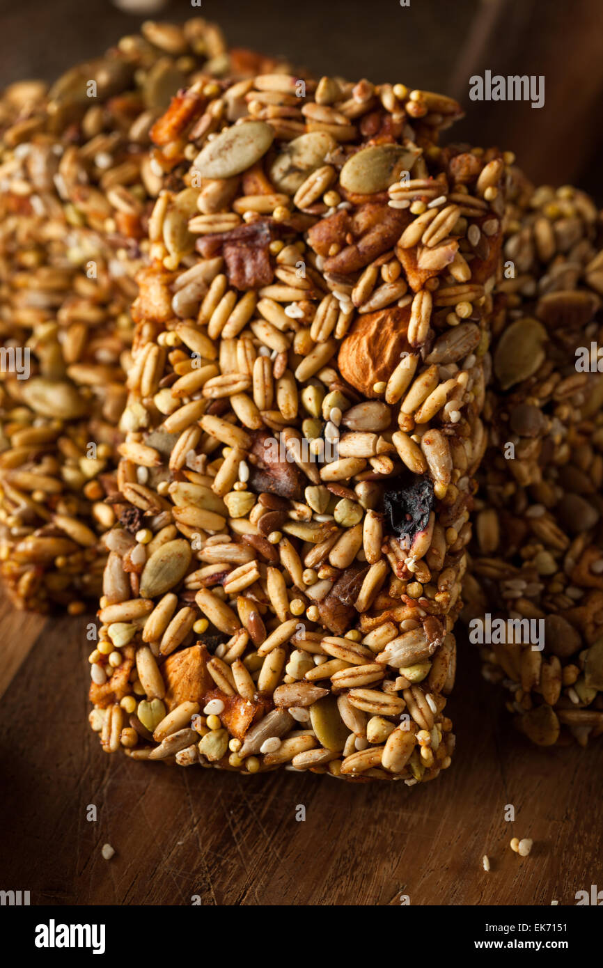 Raw Organic Granola Bars with Seeds and Nuts Stock Photo - Alamy