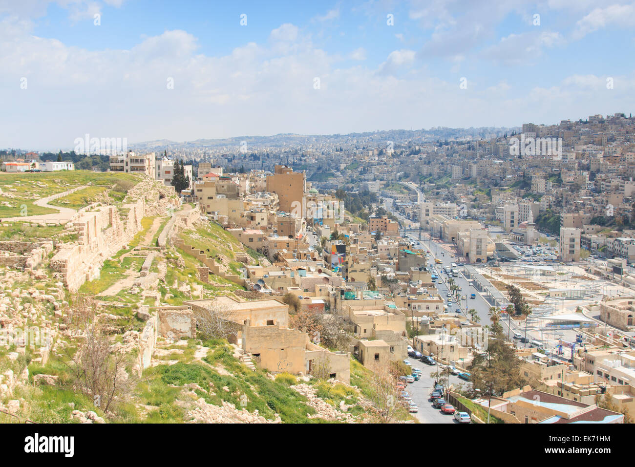 Amman Citadel ruins in Jordan Stock Photo - Alamy