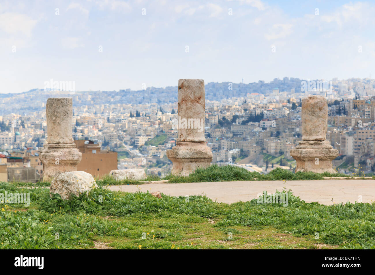 Amman Citadel ruins in Jordan Stock Photo - Alamy
