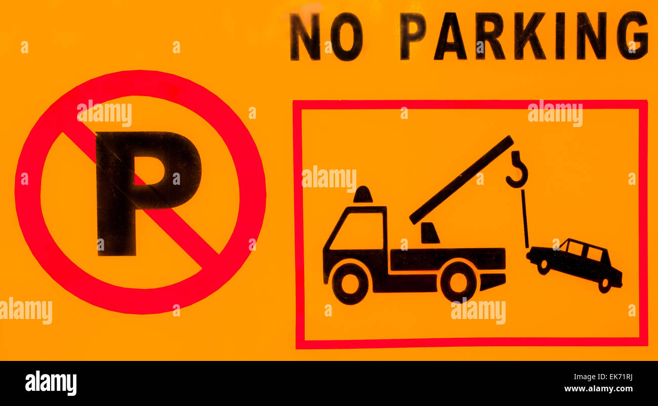 Car parking warning sign hi-res stock photography and images - Alamy