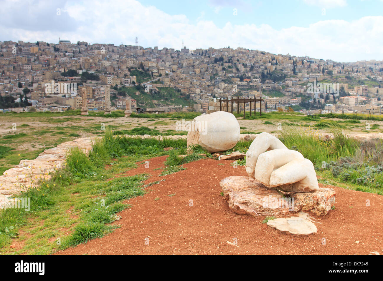 Amman Citadel ruins in Jordan Stock Photo - Alamy