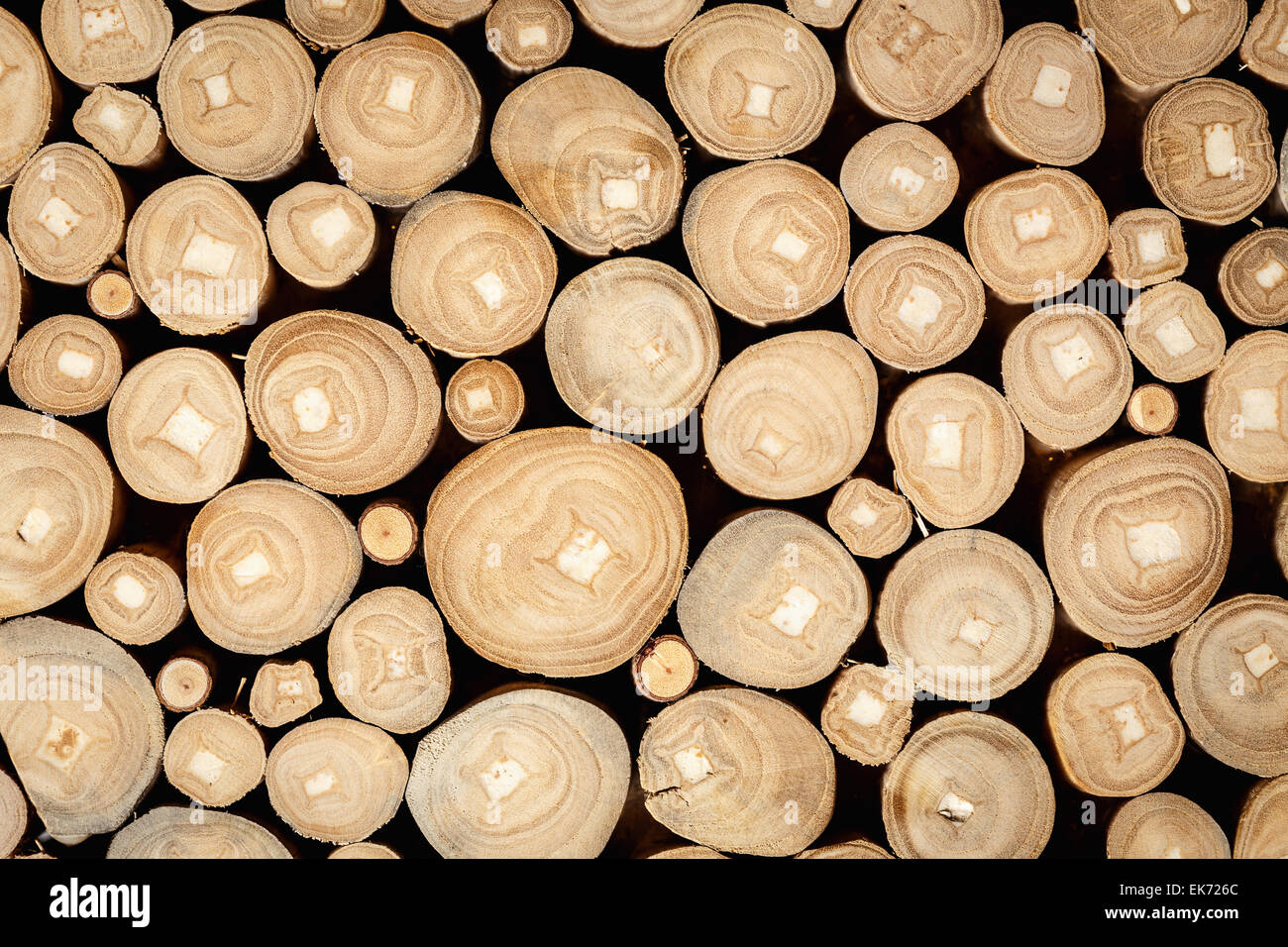 Wood log background textured Stock Photo - Alamy