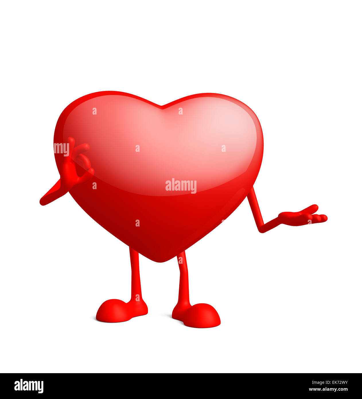 Cartoon character heart shape sign hi-res stock photography and images ...