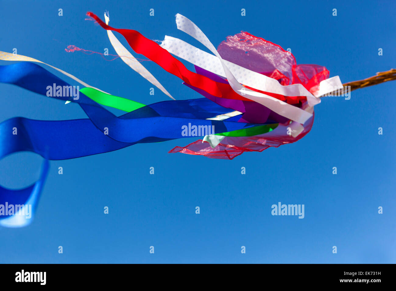 Easter whip with ribbons, Czech Republic Stock Photo - Alamy