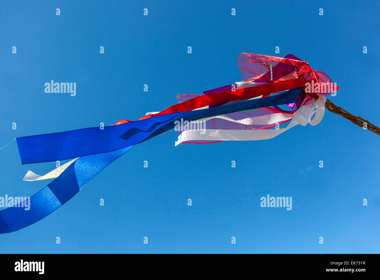 Easter whip with ribbons, Czech Republic Stock Photo - Alamy