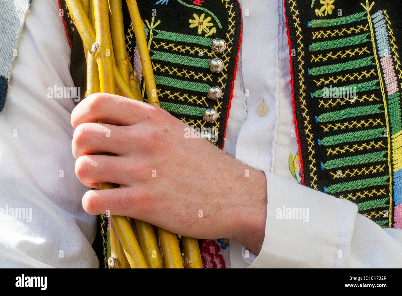 Easter Czech, Easter whip and folk costume, Sakvice, Southern Moravia ...