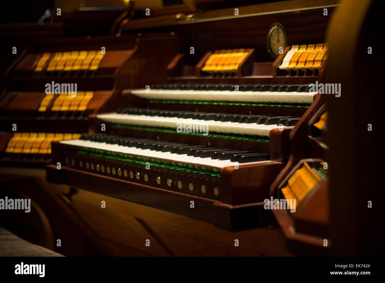 Church organ with three keyboards built in 1931 Stock Photo - Alamy