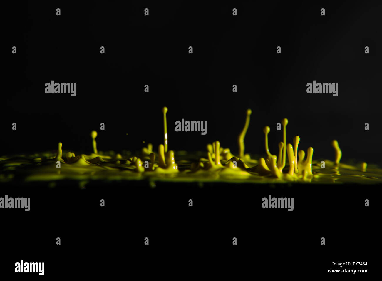 yellow paint splashes Stock Photo - Alamy