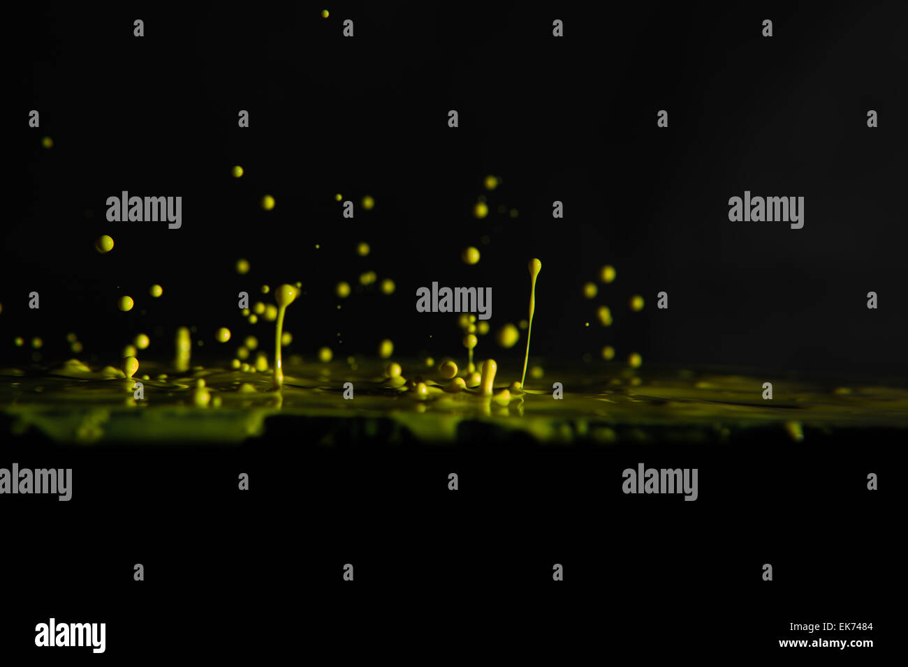 yellow paint splashes Stock Photo - Alamy