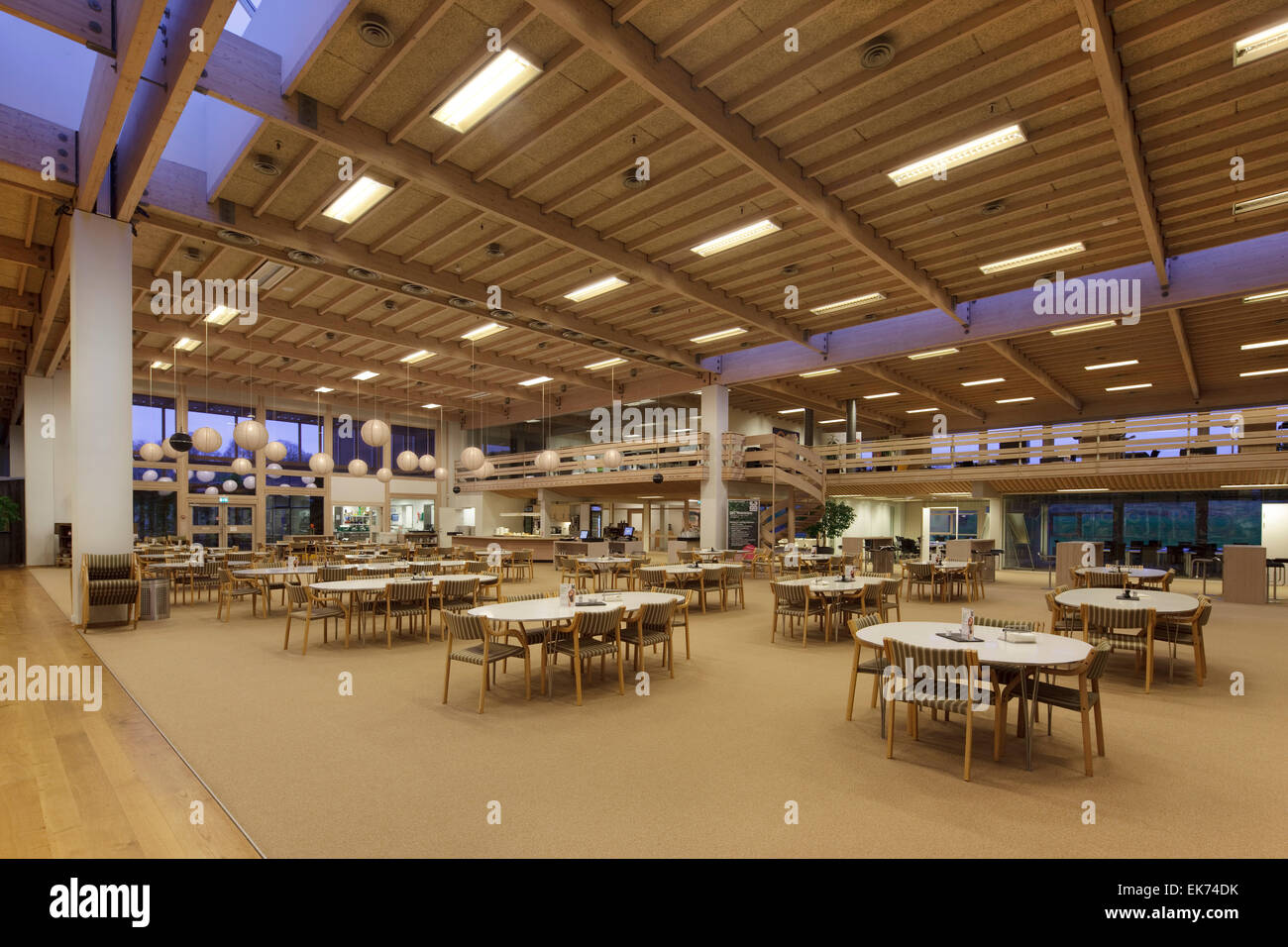 Restaurant with skylights. IBC Innovation Factory, Kolding, Denmark ...