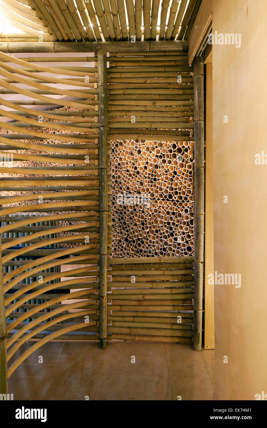 Downstairs window. Bamboo Micro Housing, Kowloon, Hong Kong. Architect ...