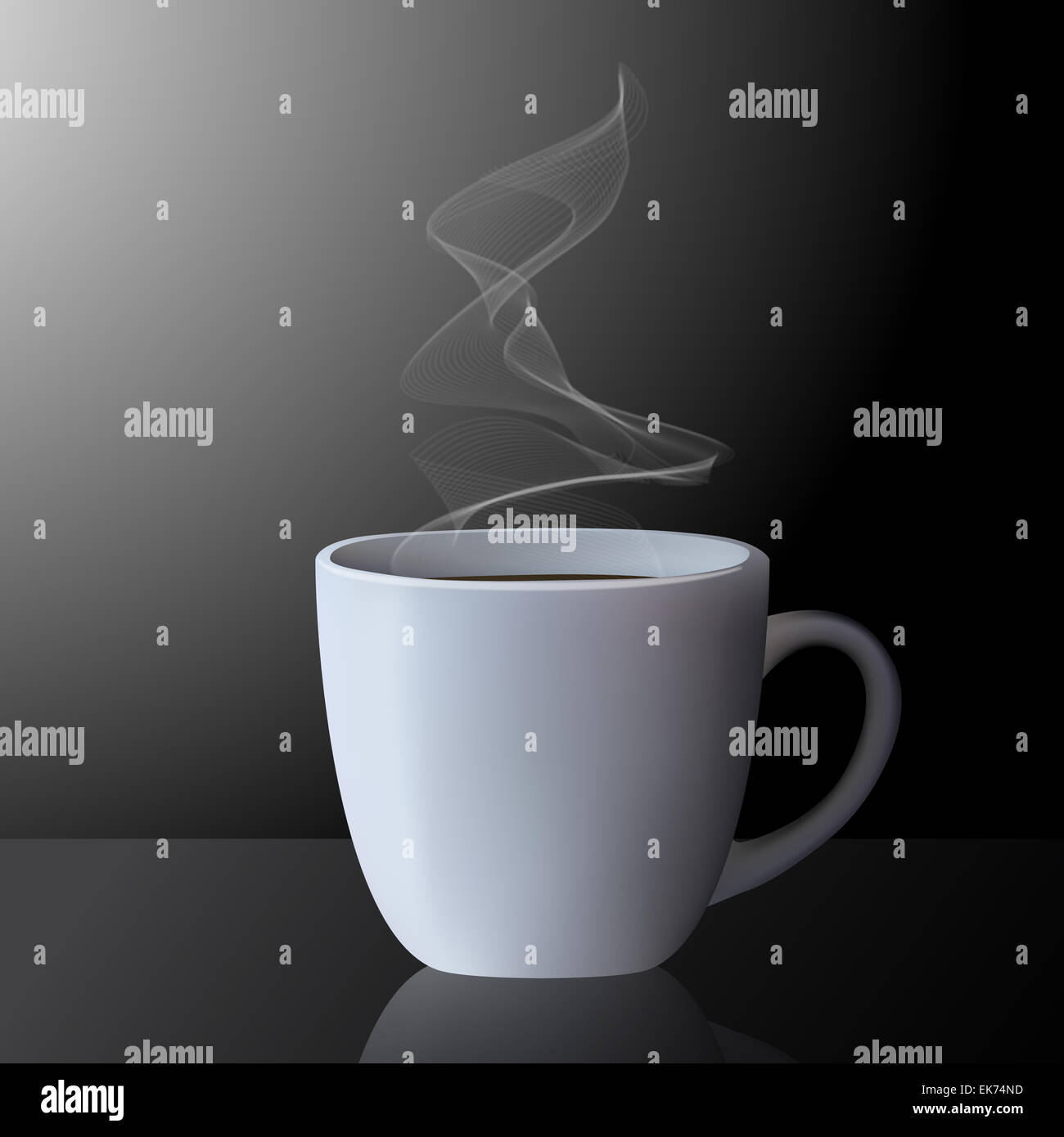 Realistic cup of hot tea or coffee with smoke Stock Photo - Alamy