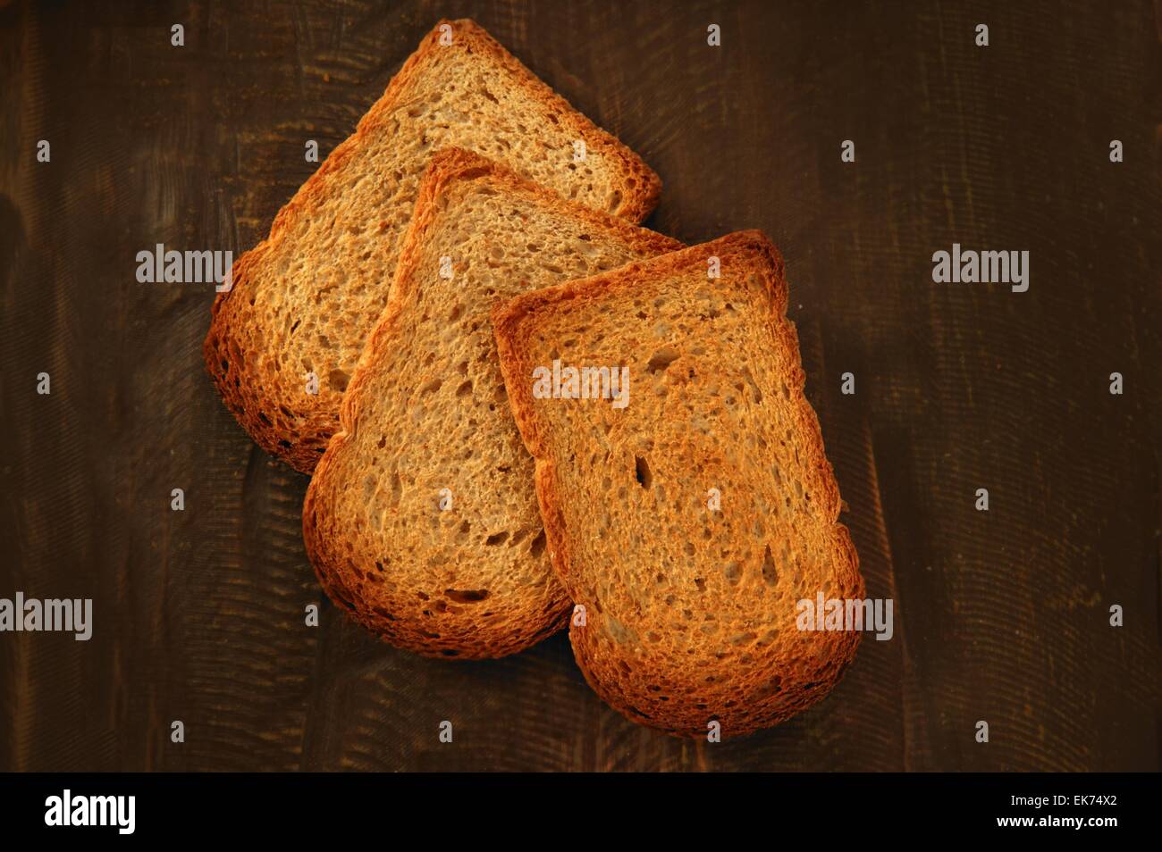 Toasted bread slices Stock Photo - Alamy