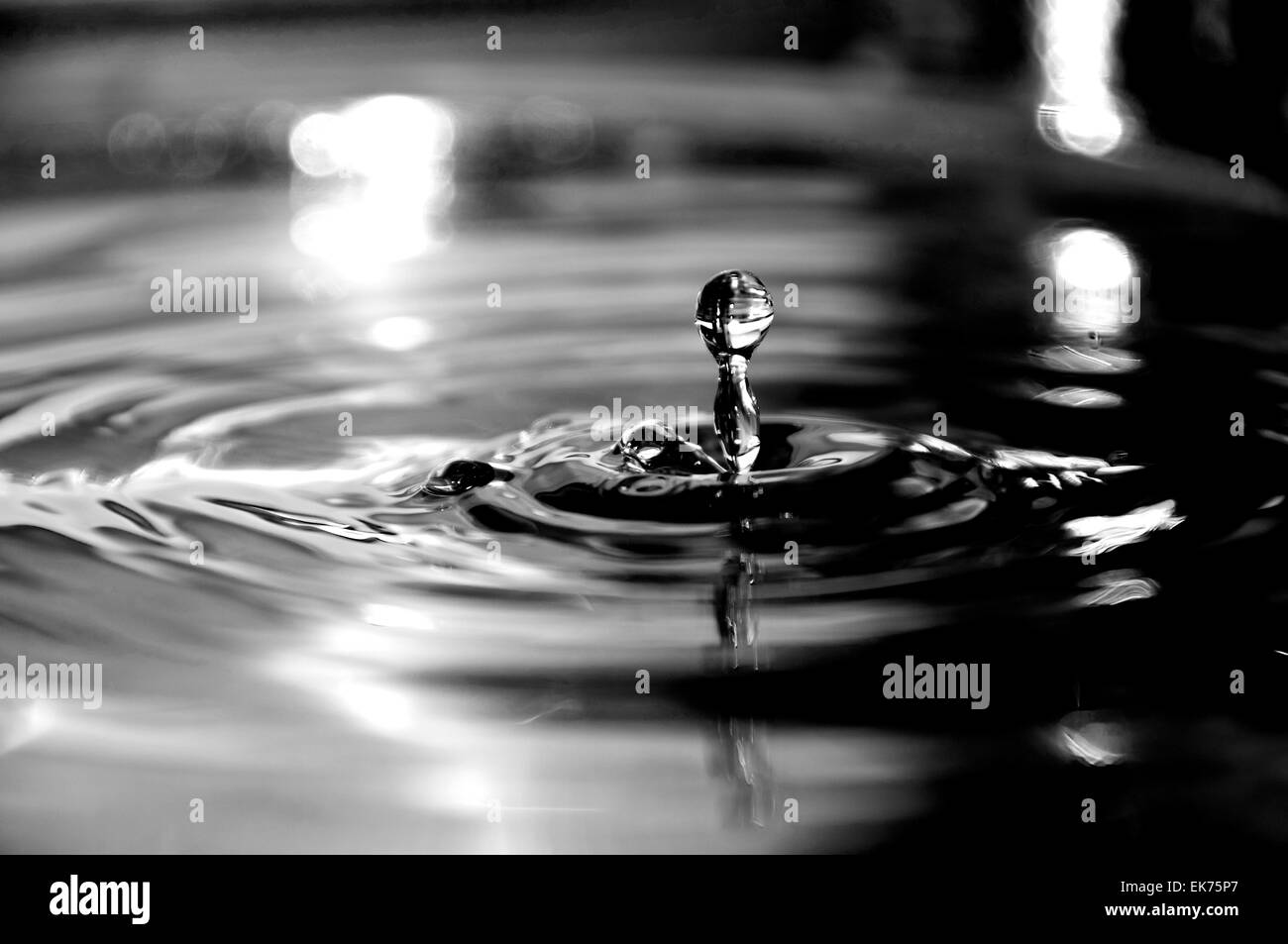 Water drop environment Black and White Stock Photos & Images - Alamy