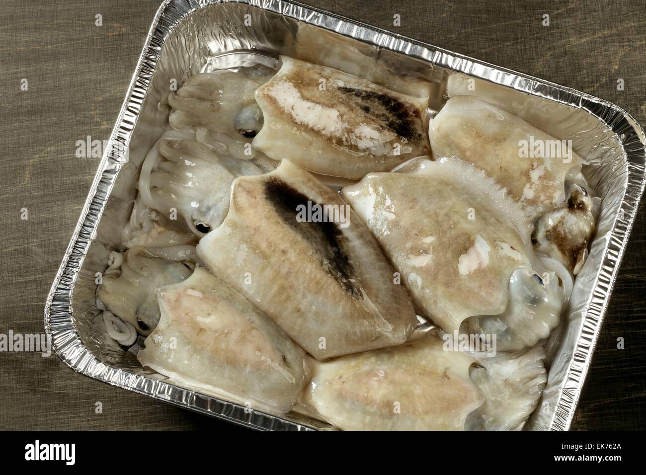 Cuttlefish uncooked, Squid Mediterranean seafood Stock Photo - Alamy