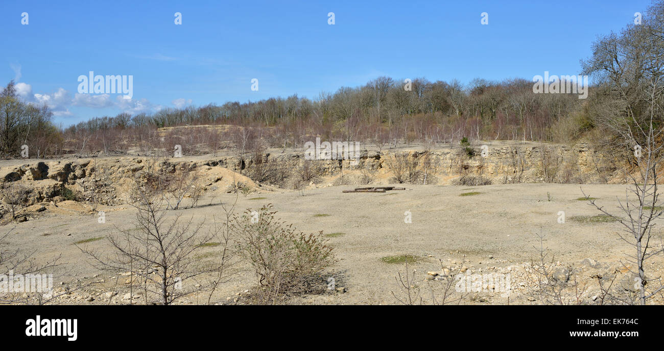 Breakheart Quarry, Dursley Disused Cotswold Limestone Quarry with Birch ...