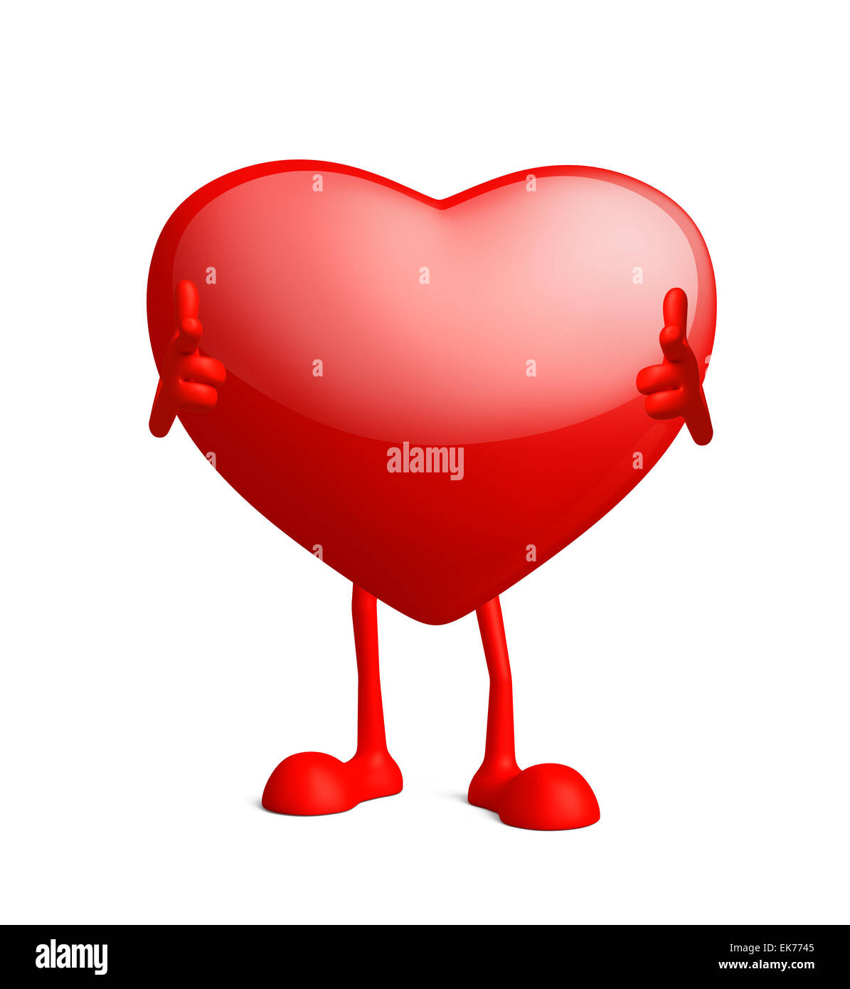 Cartoon character heart pointing hi-res stock photography and images ...