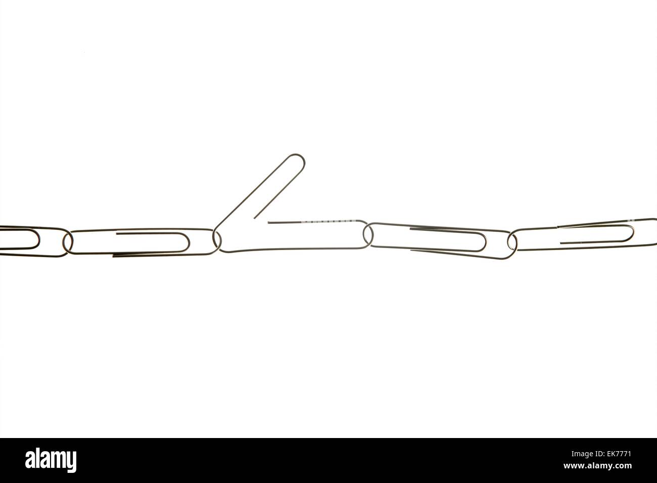 office stainless steel clip chain Stock Photo - Alamy