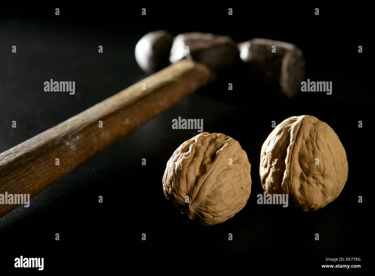 Traditional classic walnut hammer Stock Photo - Alamy