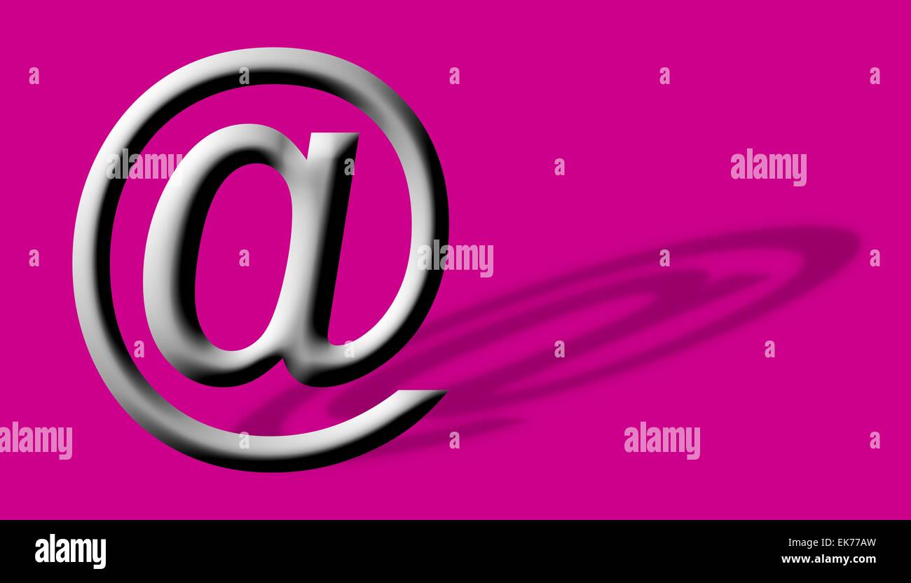 Arobase AT email symbol illustration Stock Photo - Alamy