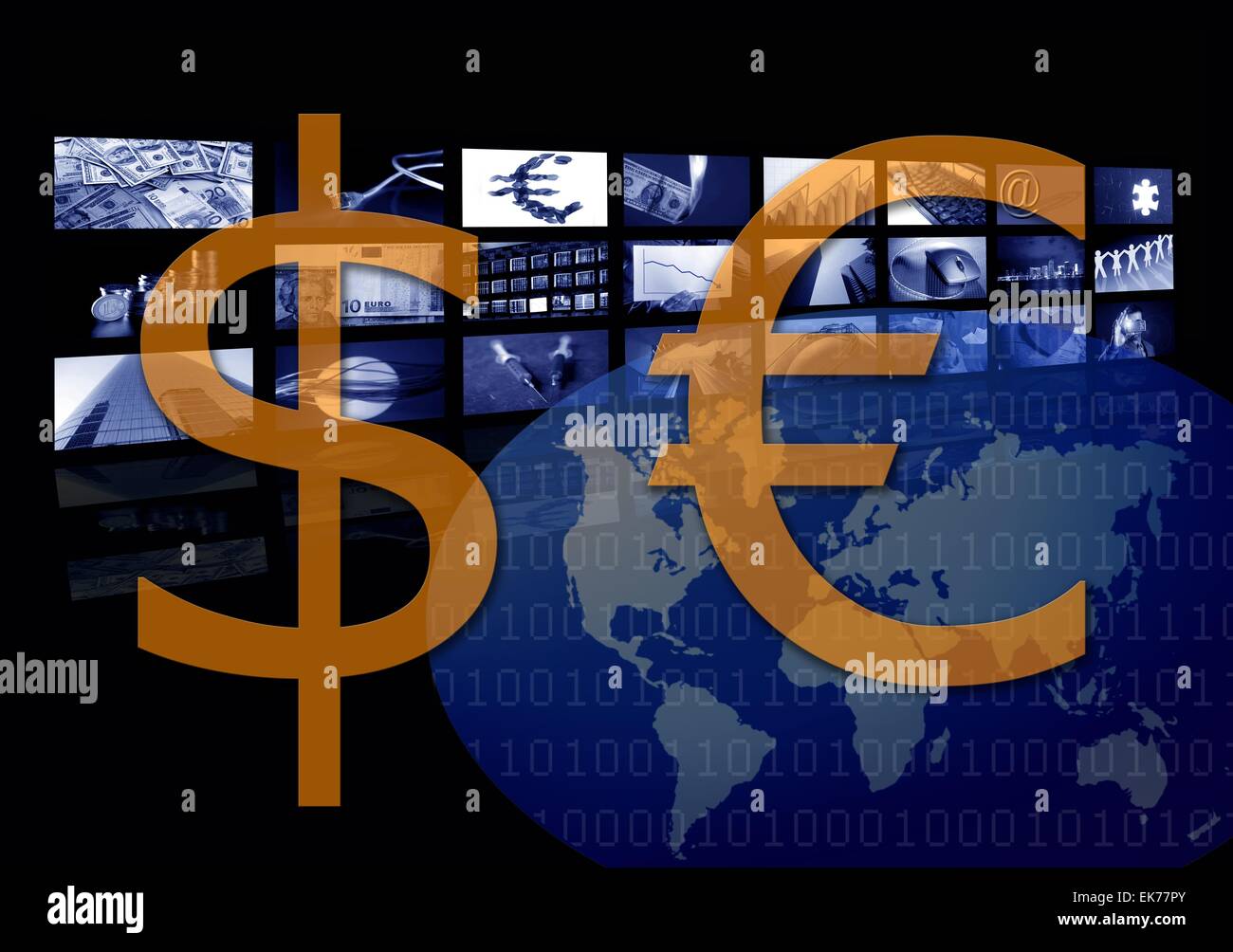Euro versus dollar currency. Corporate business Stock Photo - Alamy