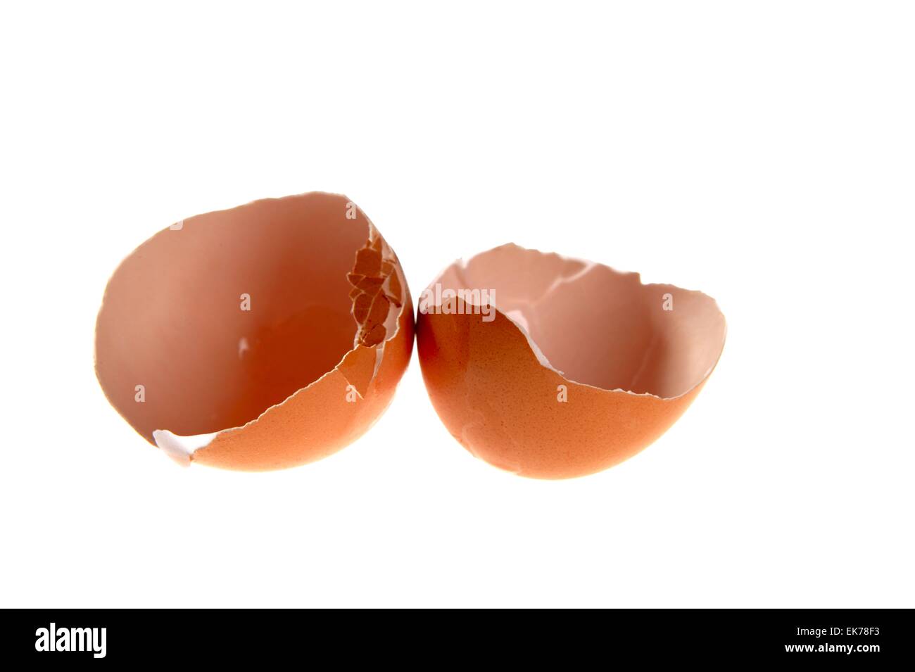 cracked egg shell isolated over white Stock Photo - Alamy