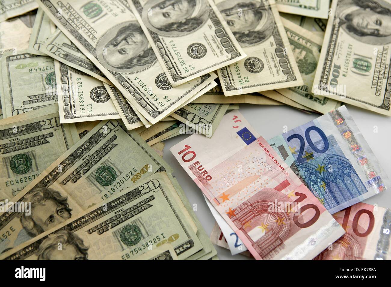Dollar versus euro notes hi-res stock photography and images - Alamy