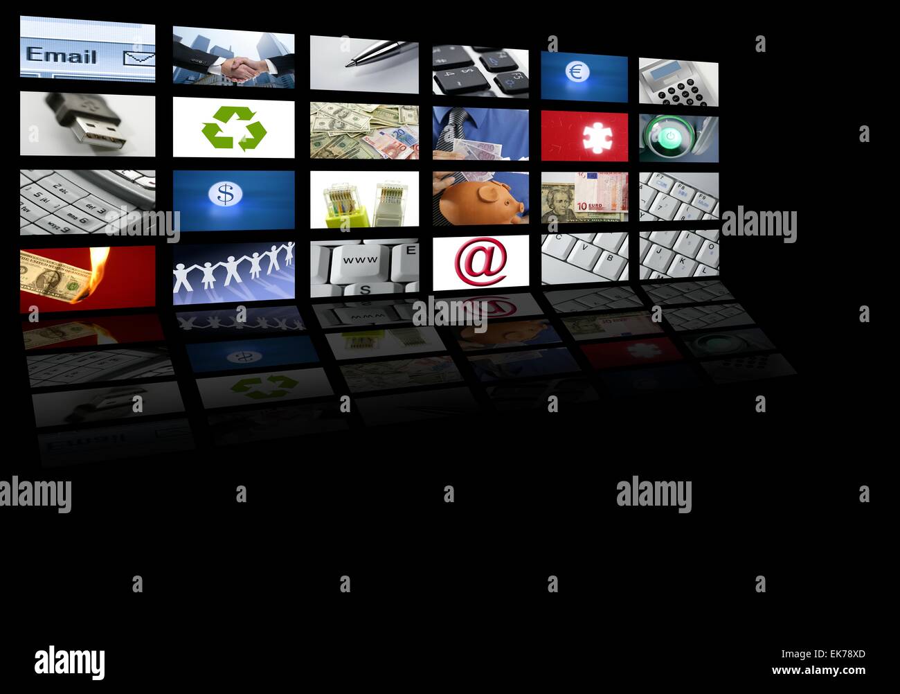 video tv screen technology and communications Stock Photo - Alamy