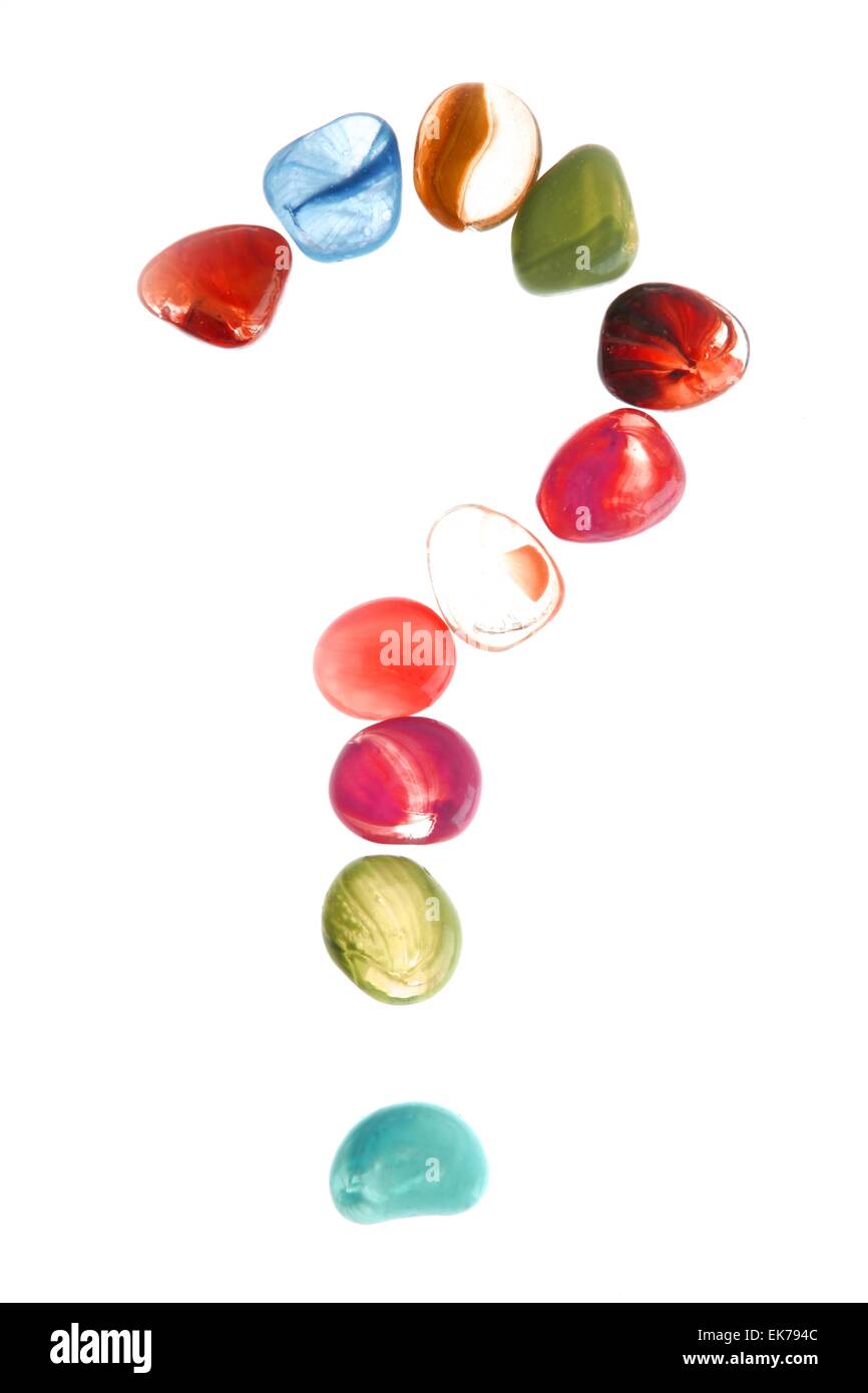 colorful stones with question mark shape Stock Photo - Alamy