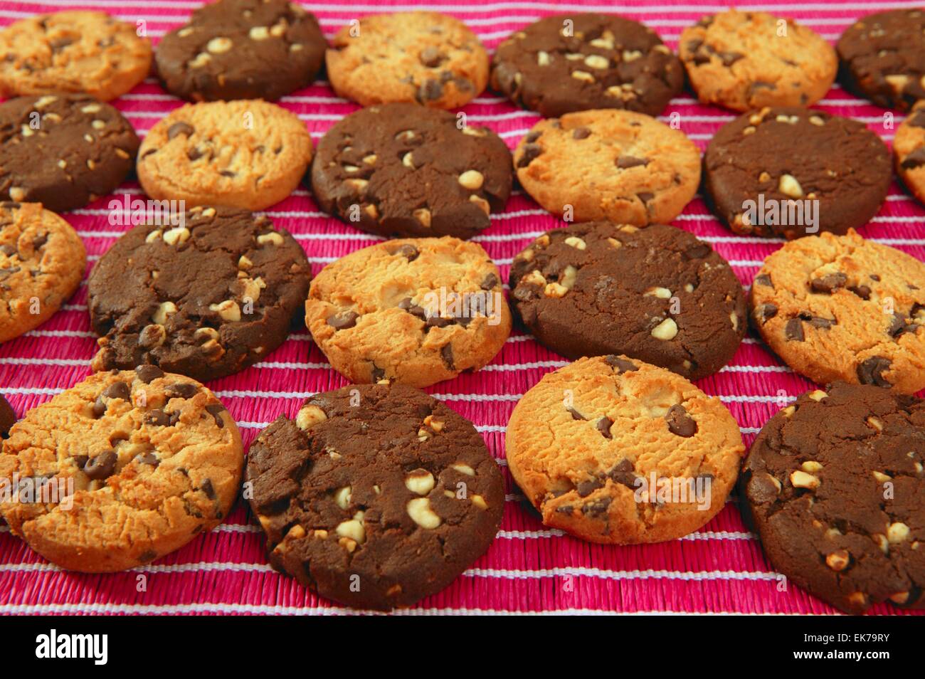 Chocolate cookie biscuits Stock Photo - Alamy